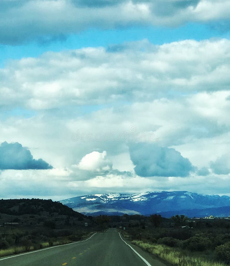 Open Road -Mountain Range stock image. Image of snowcapped - 132090157