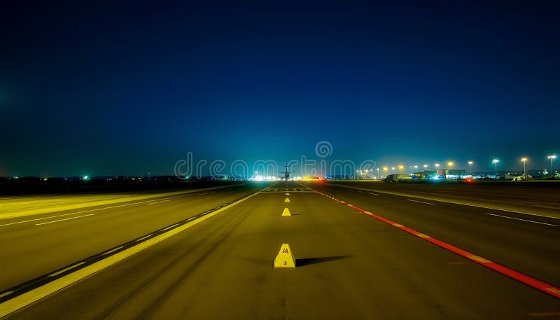 Open Road at Night, Highway Scenery and Illuminated Nighttime Road View ...
