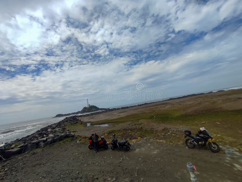 Open Road, Ocean View. Beach Break for the Bikers Stock Photo - Image ...