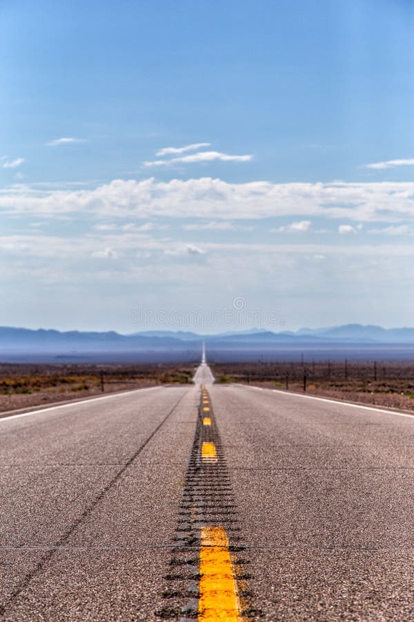 Open Road Stretching Away into the Horizon Stock Photo - Image of ...