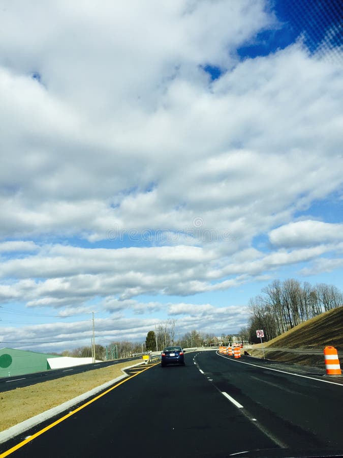 Open road stock image. Image of clouds, travel, road - 213483203