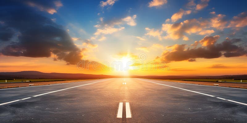 The Open Road, Wide Angle View, Ideal for Website Backgrounds Stock ...
