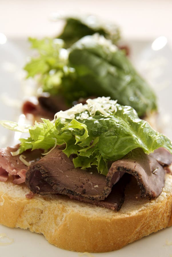 Open Roast Beef Sandwich stock image. Image of sandwich - 14017201