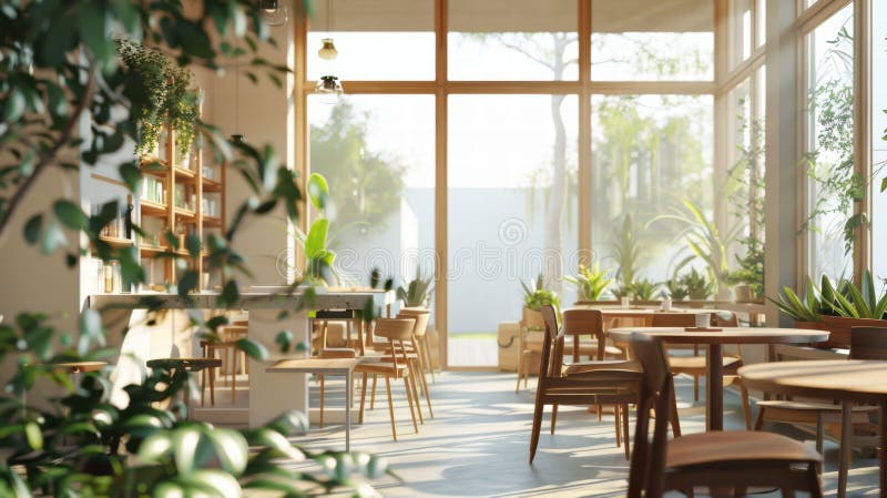Open Rooftop Cafe with Modern Minimalistic Design and Cozy Atmosphere ...