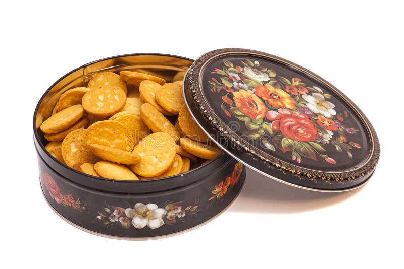 Open Round Box with Cookies Stock Photo - Image of dessert, diet: 56392510