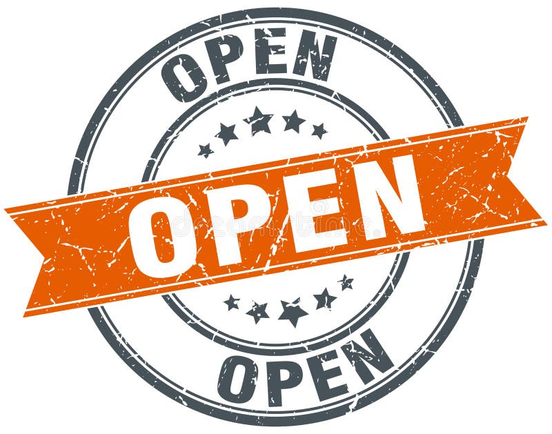 Open stamp stock vector. Illustration of banner, stamp - 120325740