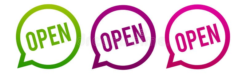 Open Round Web Buttons. Circle Vector Illustration Stock Vector ...