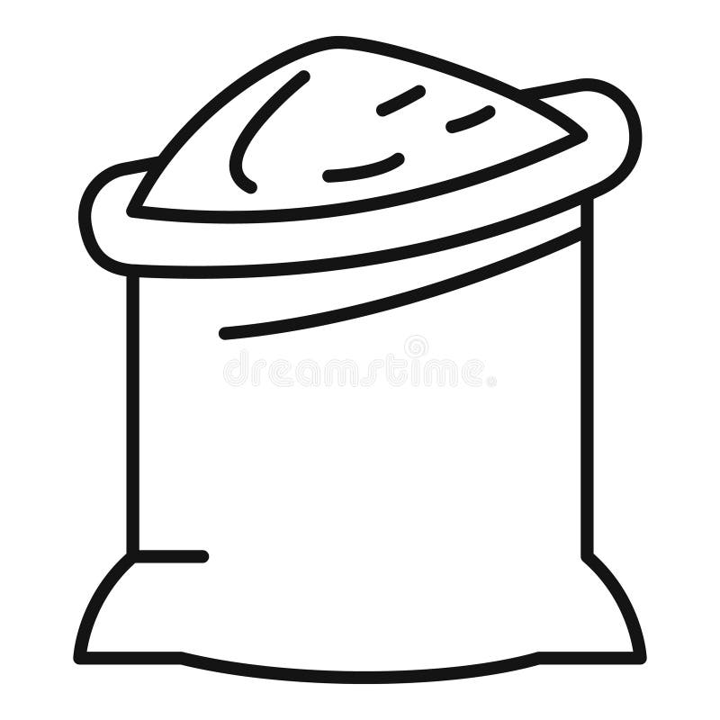 Open Sack with Bulk Material for Construction Works Stock Vector ...