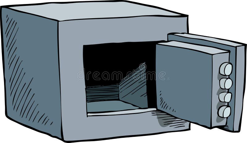 Open safe stock vector. Illustration of mascot, protection - 56212484