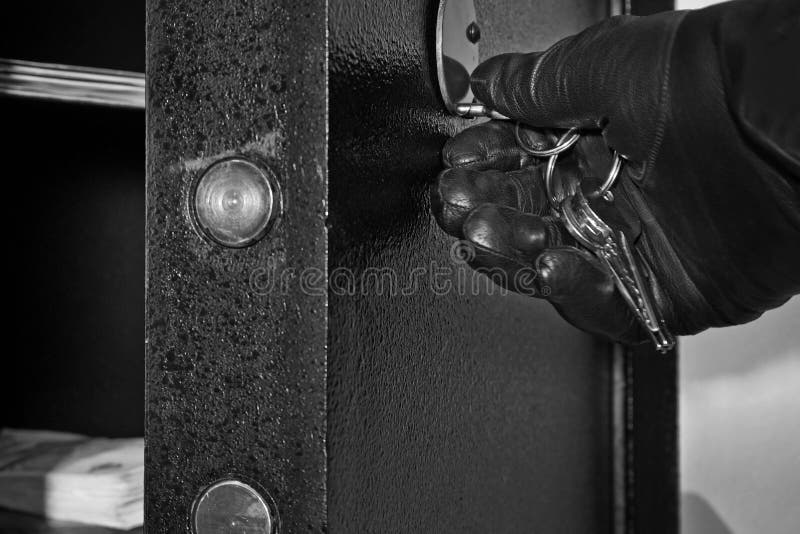 Open Safe with Hand of Thief Stock Image - Image of metal, protect ...