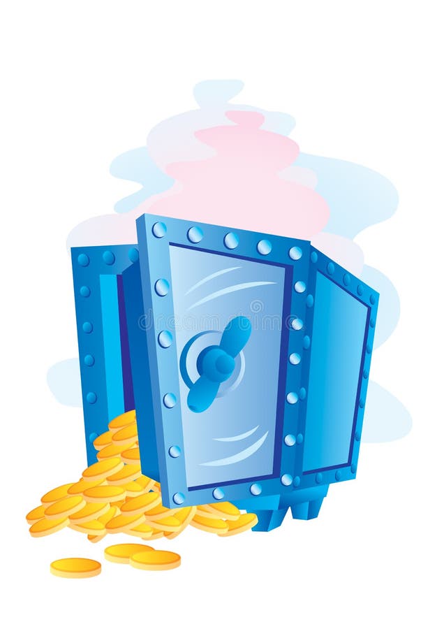 The open safe stock vector. Illustration of safe, craft - 89973885