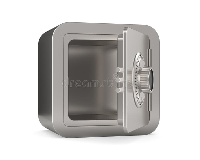 Open Safe on White Background. Isolated 3d Illustration Stock ...