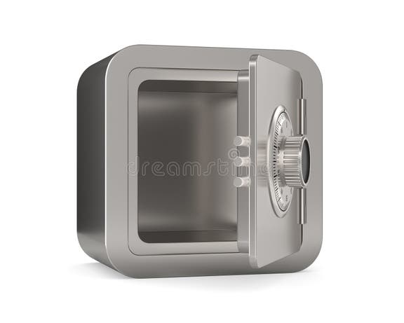 Open Safe on White Background. Isolated 3d Illustration Stock ...