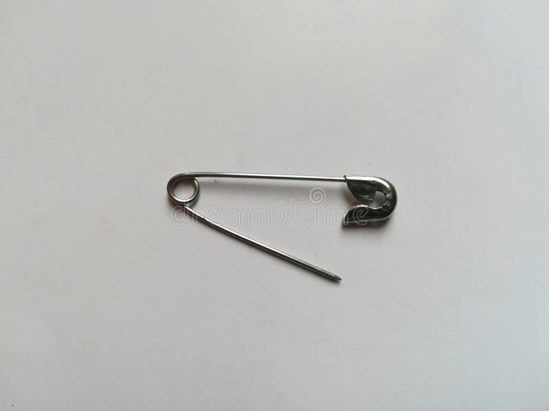 Safety pin open stock image. Image of minimal, whitebackground - 112679895