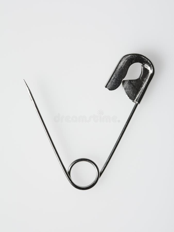 Open safety pin stock image. Image of plain, idea, close - 8979155