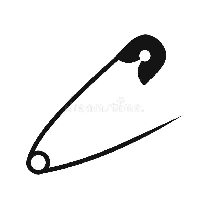 Open safety pin icon stock vector. Illustration of steel - 79755816