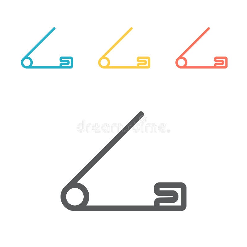 Open Safety Pin Simple Icon. Vector Sign for Web Graphics. Stock Vector ...