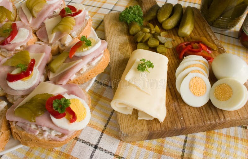 Open sandwich stock image. Image of cheese, vegetables - 13303243