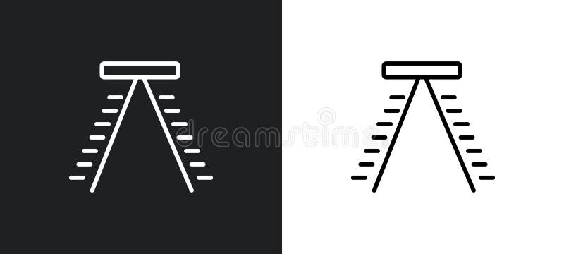 Open Scale Outline Icon in White and Black Colors. Open Scale Flat ...