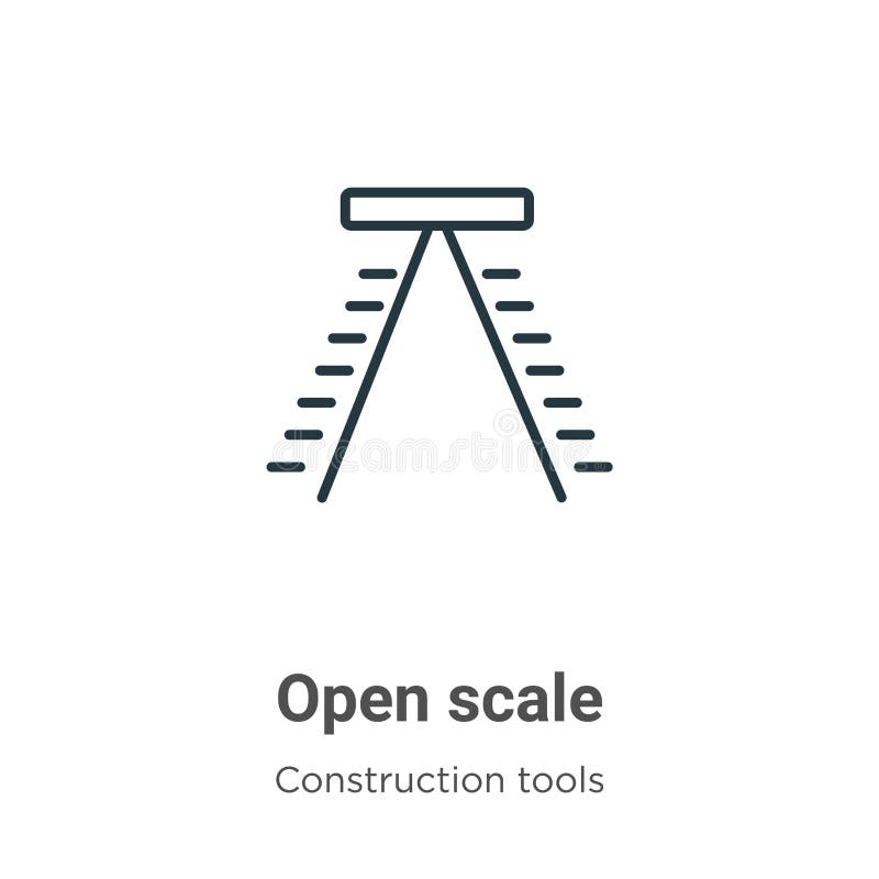 Open Scale Outline Vector Icon. Thin Line Black Open Scale Icon, Flat ...