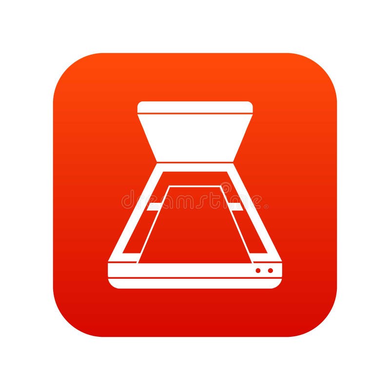 Open Scanner Icon Digital Red Stock Illustrations – 8 Open Scanner Icon ...