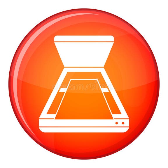 Open Scanner Icon, Flat Style Stock Vector - Illustration of panel ...