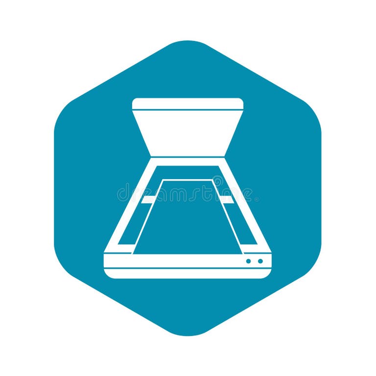 Open Scanner Icon, Simple Style Stock Vector - Illustration of metal ...