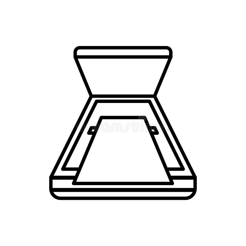 Open Scanner Icon, Outline Style Stock Illustration - Illustration of ...