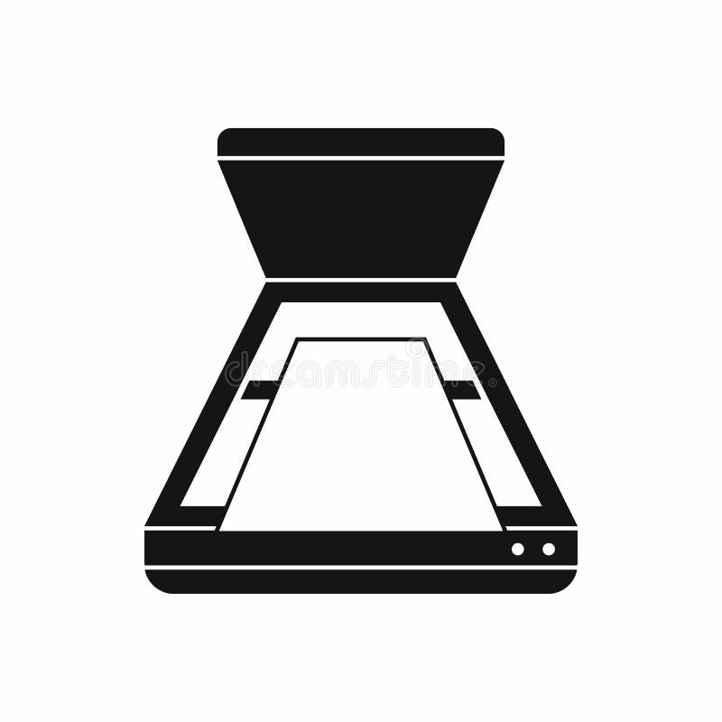 Open Scanner Icon, Simple Style Stock Illustration - Illustration of ...