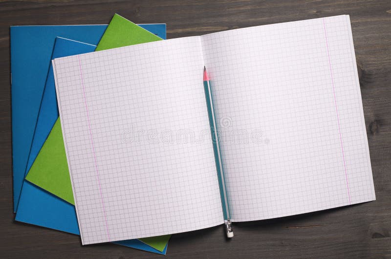 Open school notebook stock photo. Image of notepad, open - 98846032