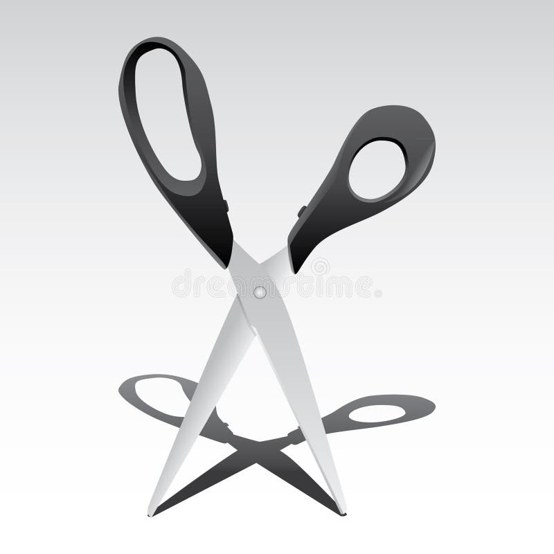 Open scissors stock illustration. Illustration of object - 19486508