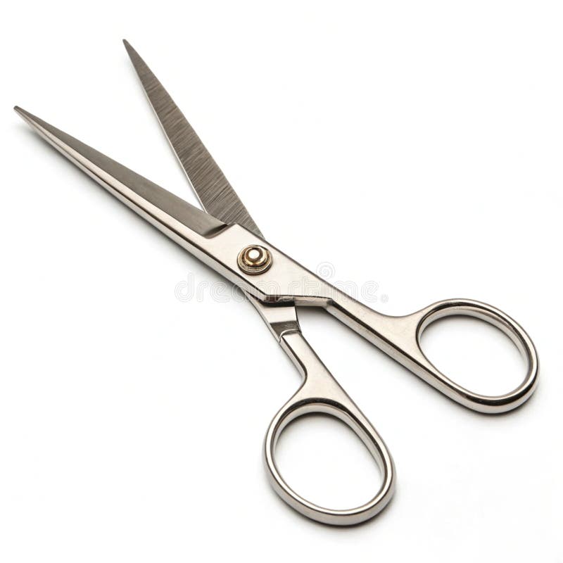 Open Scissors Blades Isolated on White Background Stock Illustration ...