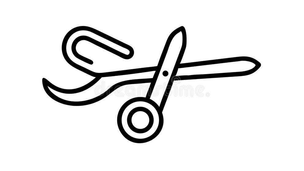 Open Scissors Icon for Crafting and Cutting Needs, Vector Design ...