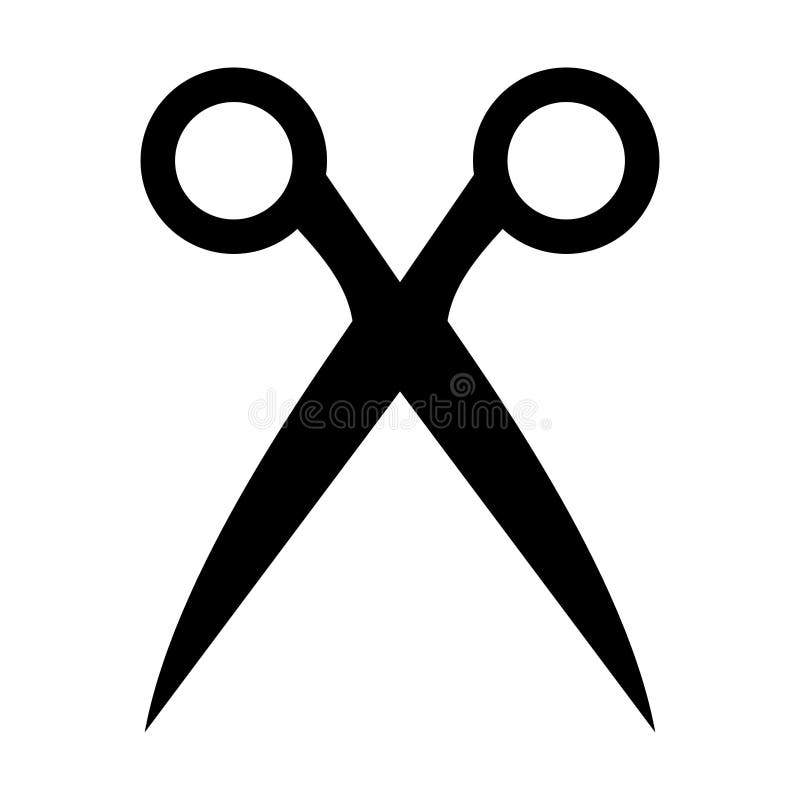 Open Scissors Icon on White Background. Stock Vector - Illustration of ...