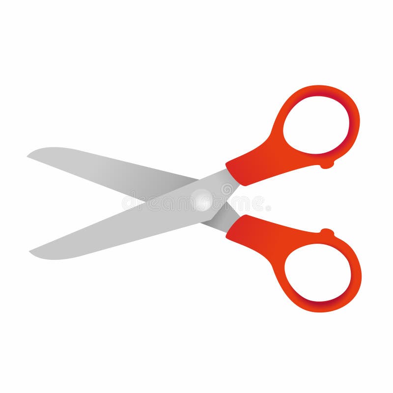 Open Scissors in Doodle Style. a School Tool for Cutting and Creativity ...