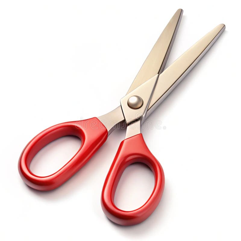 Open Scissors Isolated on White Background Stock Illustration ...