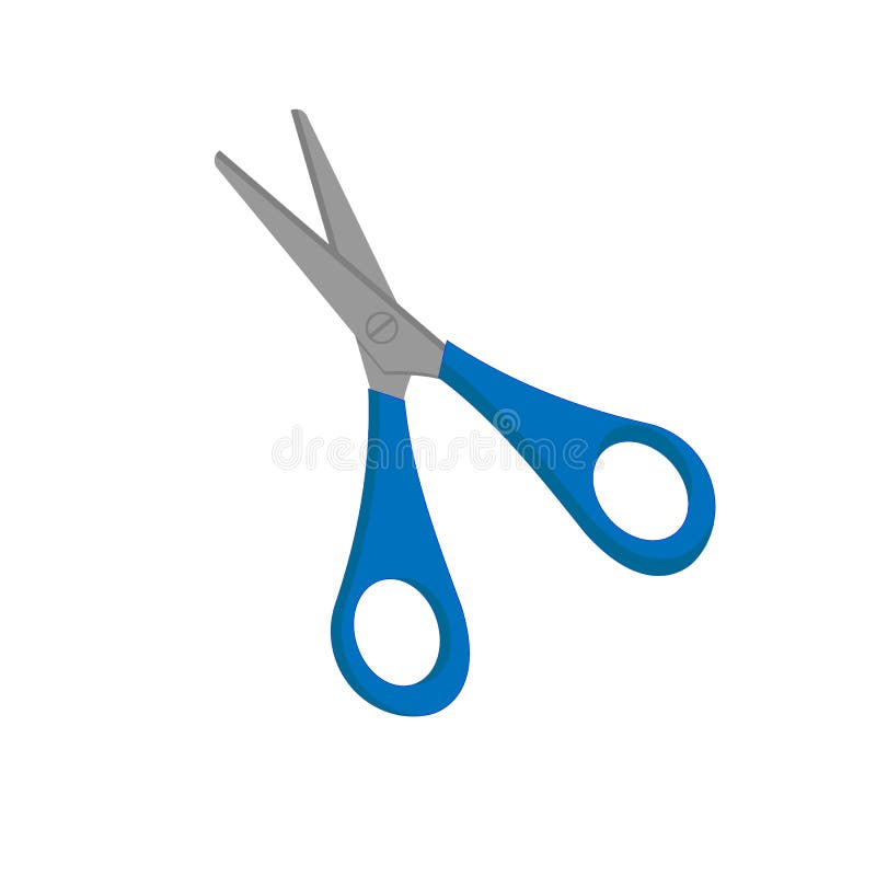 Open Green Scissors White Background Stock Illustrations – 244 Open ...