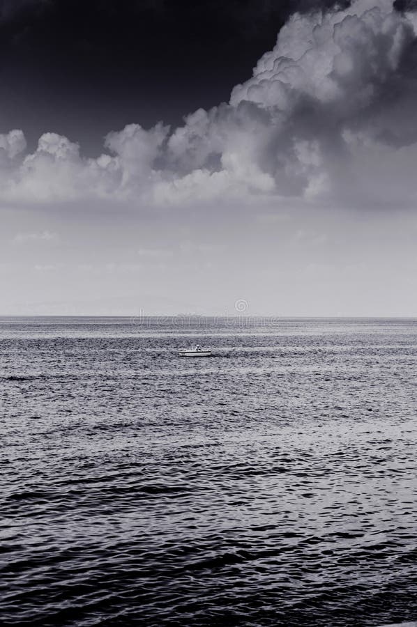 Open Sea with Cloudy Sky Background Stock Image - Image of kind, ocean ...