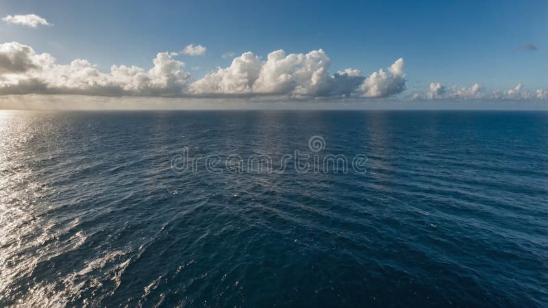 The Open Sea. a Shot of the Ocean Out at Sea Stock Illustration ...