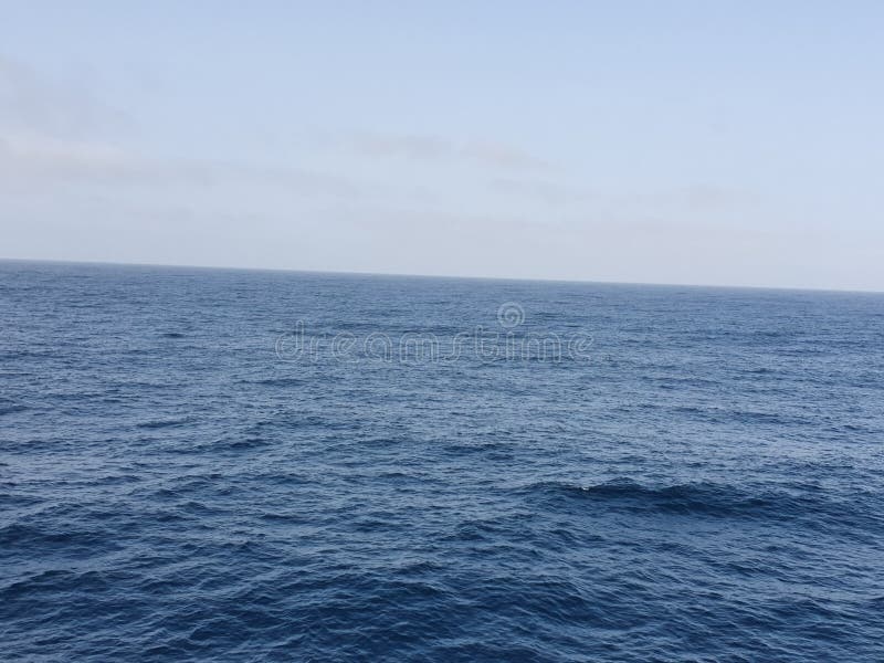 Open Sea with a Straight Horizon Stock Photo - Image of open, horizon ...