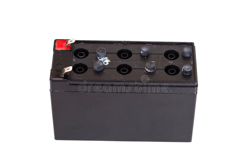 Open Sealed Battery Isolated on White Stock Photo - Image of negative ...