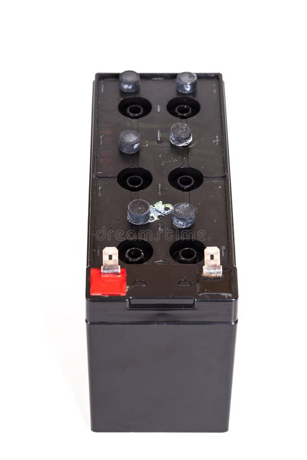 Open Sealed Battery Isolated on White Background, Stock Photo - Image ...