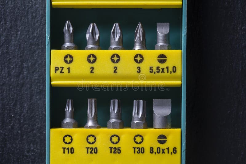 Open Set of the Interchangeable Flat and Hexagonal Bits Different Sizes ...