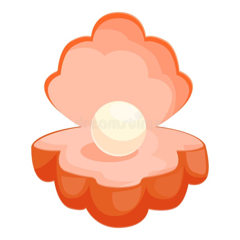 Open Shell with a Big Shiny Pearl Inside Stock Vector - Illustration of ...