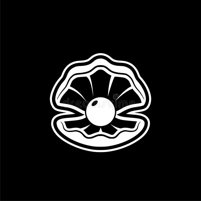 Open Shell with a Pearl Icon Stock Vector - Illustration of bijouterie ...