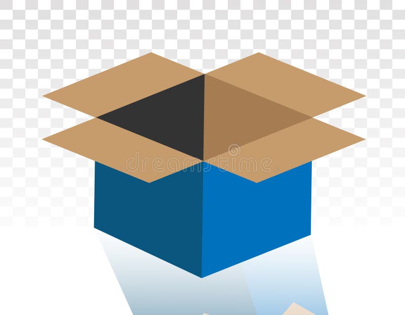 Open Shipping Box or Cardboard Unboxing - Flat Icon for Apps and ...