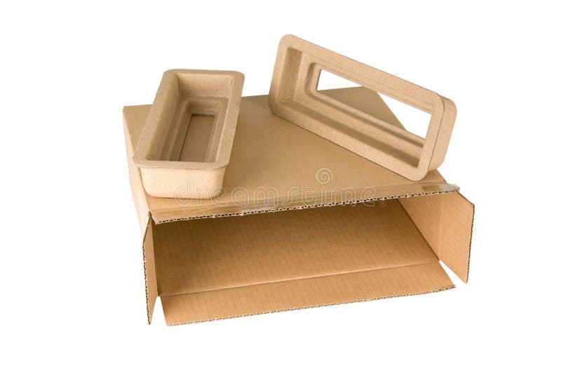 Open Shipping Cardboard Box Isolated Stock Photo - Image of isolated ...