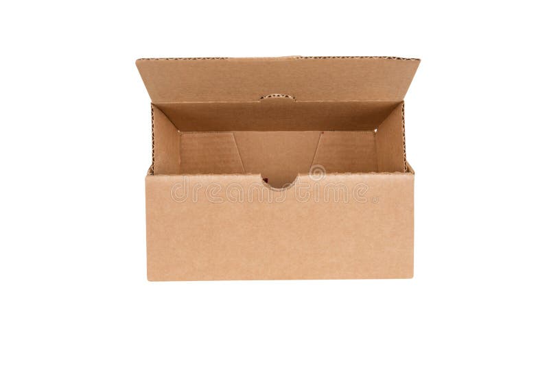 Open Shipping Cardboard Box Isolated Stock Photo - Image of isolated ...
