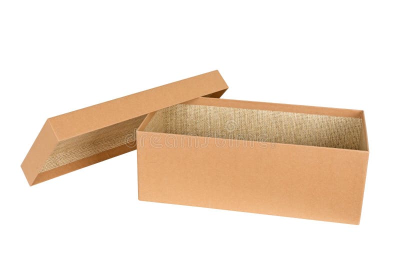 Open Shipping Cardboard Box Isolated Stock Image - Image of crate ...