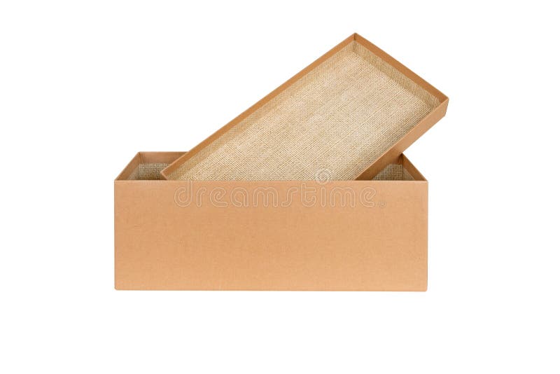 Open Shipping Cardboard Box Isolated Stock Photo - Image of beige ...